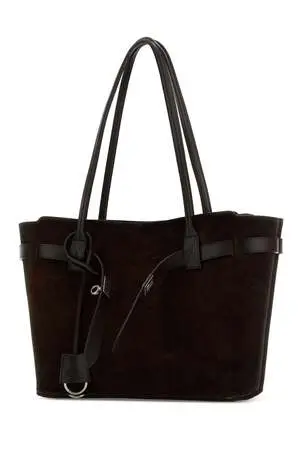 Balenciaga Dark Suede Medium Bel Air Shopping Bag - Brown