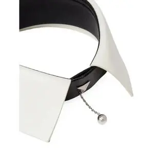Fendi Leather Collar Necklace - White
