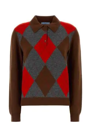 Prada Cashmere Polo Shirt - Brown