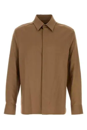 Fendi Camel Wool Shirt - Brown