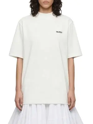Attico High-neck Logo Print T-shirt - White