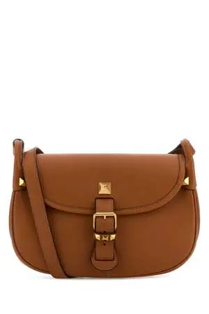 Valentino Garavani Caramel Leather Flaneuse Crossbody Bag - Brown