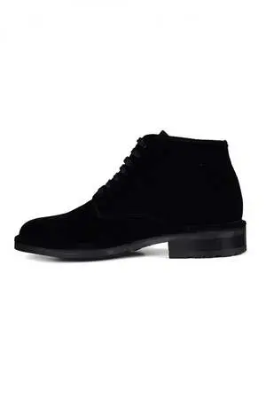 Saint Laurent Velvet Lace Up Boots