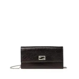 Fendi Calf Leather Tote Bags - Black
