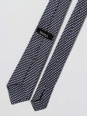 Zegna Silk Tie With All-over Sails Print