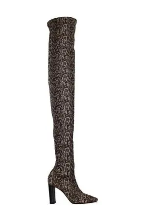 Saint Laurent Moon Thigh-high Boots - Cream