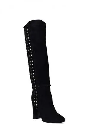 Saint Laurent Suede High Heel Boots