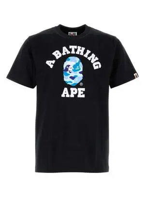 A BATHING APE Slate Cotton Abc Camo Collage T-shirt - Black