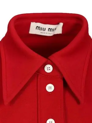 Miu Miu Technical Jersey Polo Shirt - Red