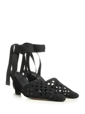 Jacquemus Braided Cord And Suede Mules