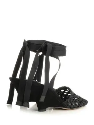 Jacquemus Braided Cord And Suede Mules