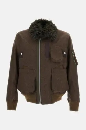 Sacai Wool Melton Bomber Jacket - Multicolor