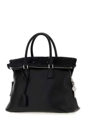 MAISON MARGIELA Leather Medium 5ac Soft Handbag - Black