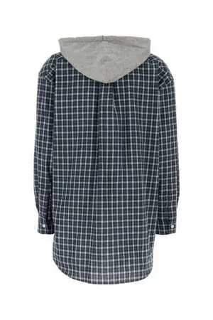 Miu Miu Embroidered Flannel Shirt