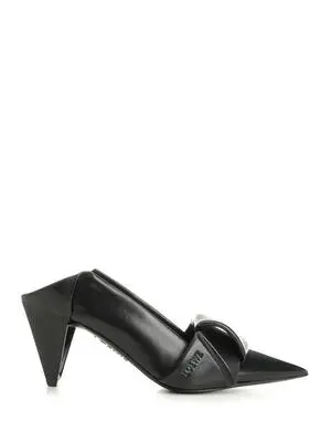 Loewe Origami Flap Back Pump 70 - Black