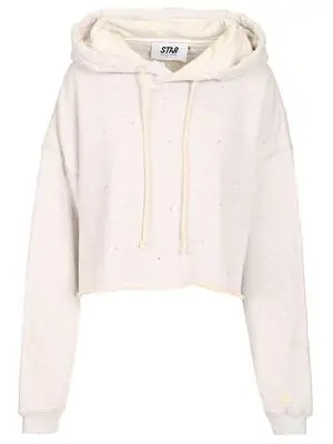GOLDEN GOOSE Star Crop Sweatshirt - Gray