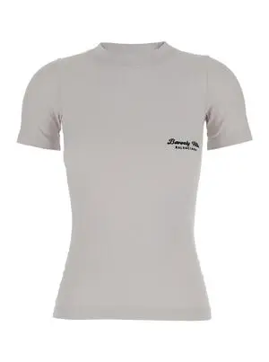 Balenciaga Beverly Hills Embroidered Peeling Stretch Jersey T-shirt - Multicolor