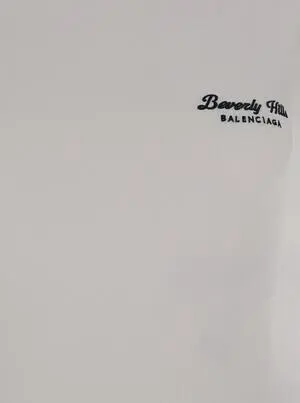 Balenciaga Beverly Hills Embroidered Peeling Stretch Jersey T-shirt - Multicolor