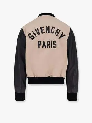 Givenchy Cotton And Leather Varsity Jacket - Multicolor
