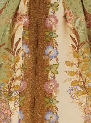 Zimmermann Indra Shorts With Elasticated Drawstring Waist And All-over Print In Silk For - Multicolor
