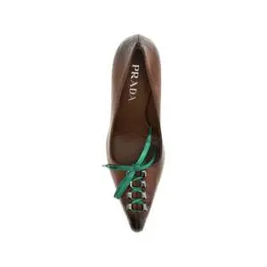 Prada Leather Pumps - Brown