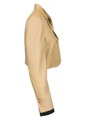 Max Mara Linen Diagonal Crop Jacket
