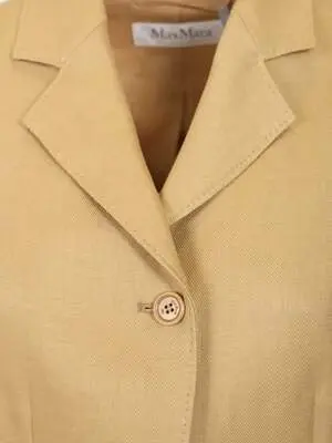 Max Mara Linen Diagonal Crop Jacket