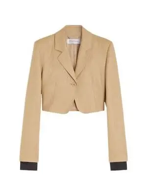 Max Mara Linen Diagonal Crop Jacket