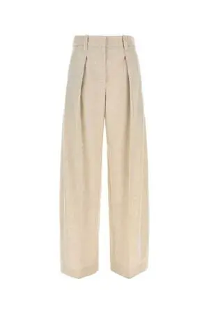 Brunello Cucinelli Beige Wool Blend Pant - Brown