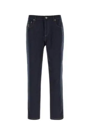 Brunello Cucinelli Dark Felt Pant - Blue
