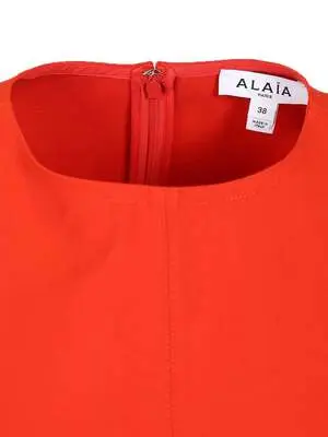 Alaïa Cropped Top In Cotton Gabardine With Band - Red