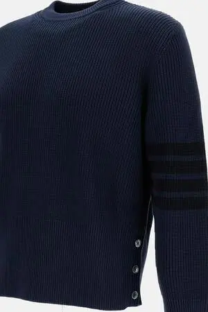Thom Browne Crewneck Cotton Cardigan - Multicolor
