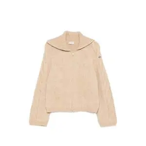 Moncler Neutrals Knitwear Cardigans - Cream
