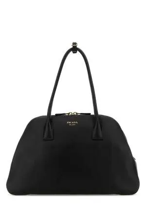 Prada Leather Medium Shopping Bag - Black