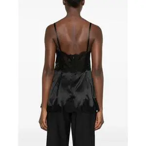 Dolce & Gabbana Silk Blend Lace Trim Camisole Top