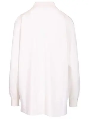Loewe Cashmere And Silk Blend Polo Shirt - White