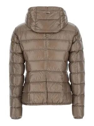 Herno Giada' Beige Down Jacket With Removable Hood In Tech Fabric For - Cream