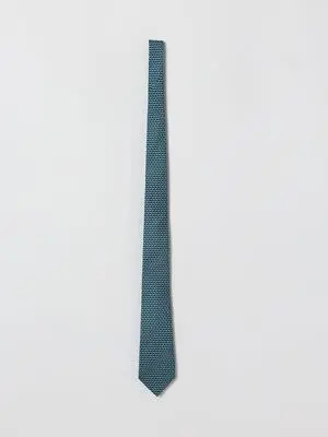 Zegna Printed Silk Tie - Green