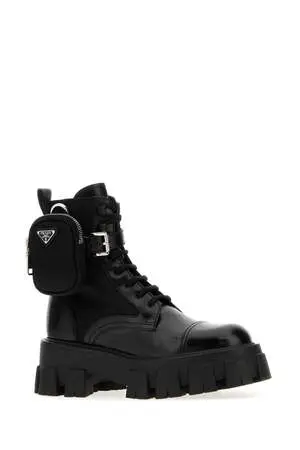 Prada Leather And Re-nylon Boots
