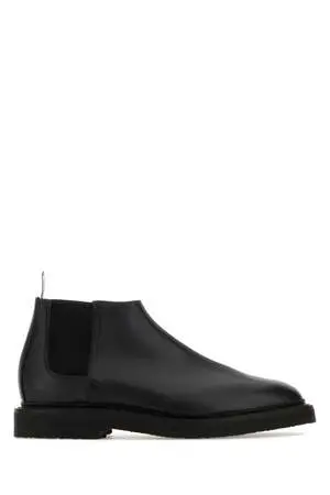 Thom Browne Leather Ankle Boots - Black