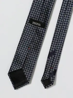 Zegna Jacquard Silk Tie - Blue