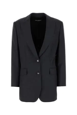 Dolce & Gabbana Graphite Wool Blazer - Gray