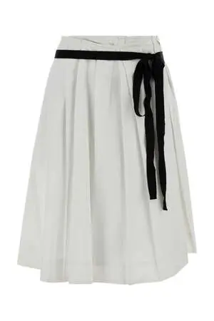 Prada Gabardine Skirt - White
