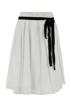 Prada Gabardine Skirt - White