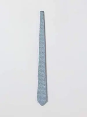 Zegna Silk Tie With All-over Sails Print - Blue