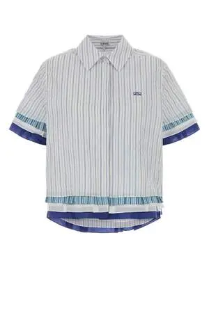 Loewe Embroidered Cotton Blend Shirt - Multicolor