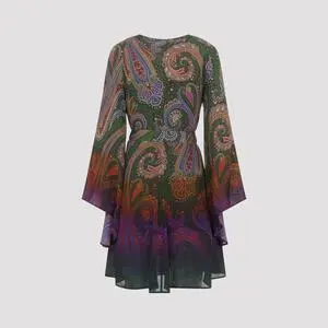 Etro Printed Mini Dress - Blue