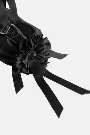 Simone Rocha Double Ribbon Rosette Bag With Turbo Emb