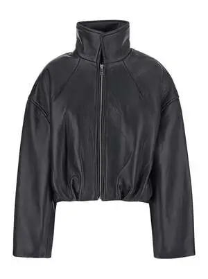 ROTATE BY BIRGER CHRISTENSEN Oversized Leather Jacket - Multicolor