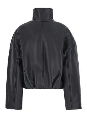 ROTATE BY BIRGER CHRISTENSEN Oversized Leather Jacket - Multicolor